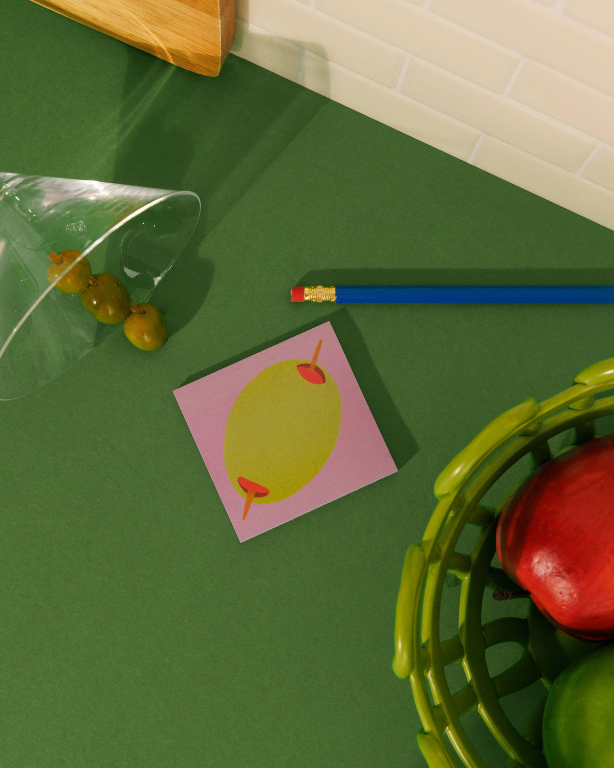 Olive Sticky Notes | BAQETTE
