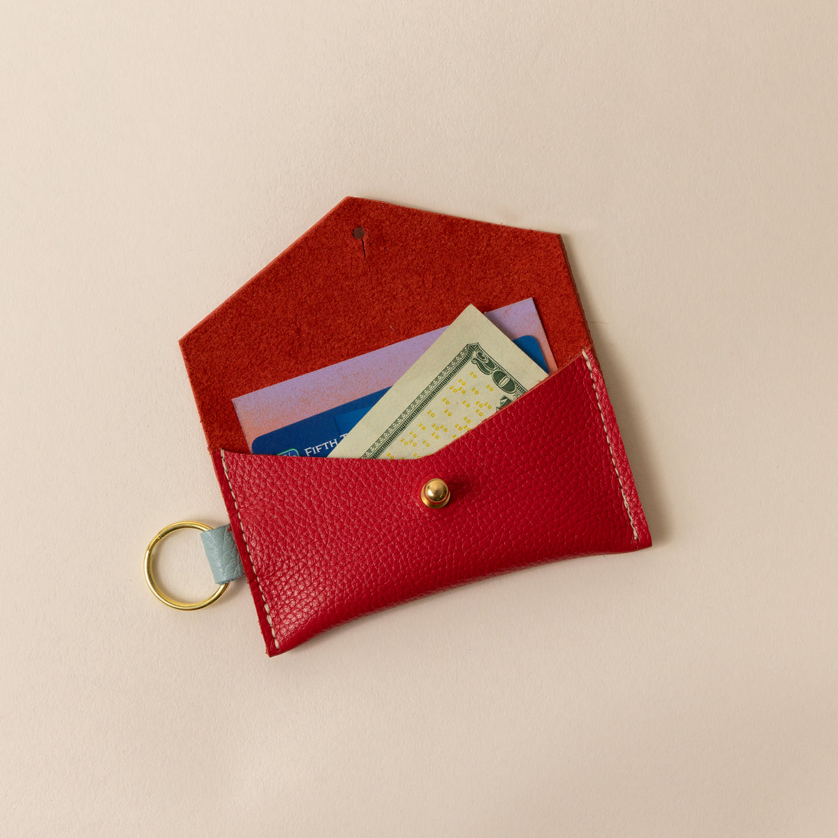 Ruby Red/Blue Moon Caro Cardholder | BAQETTE